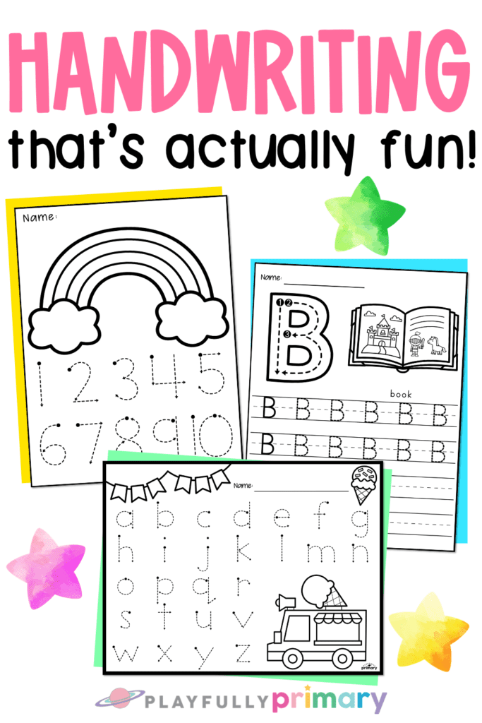 3 Actually Fun Handwriting Worksheets for Kindergarten - Playfully Primary