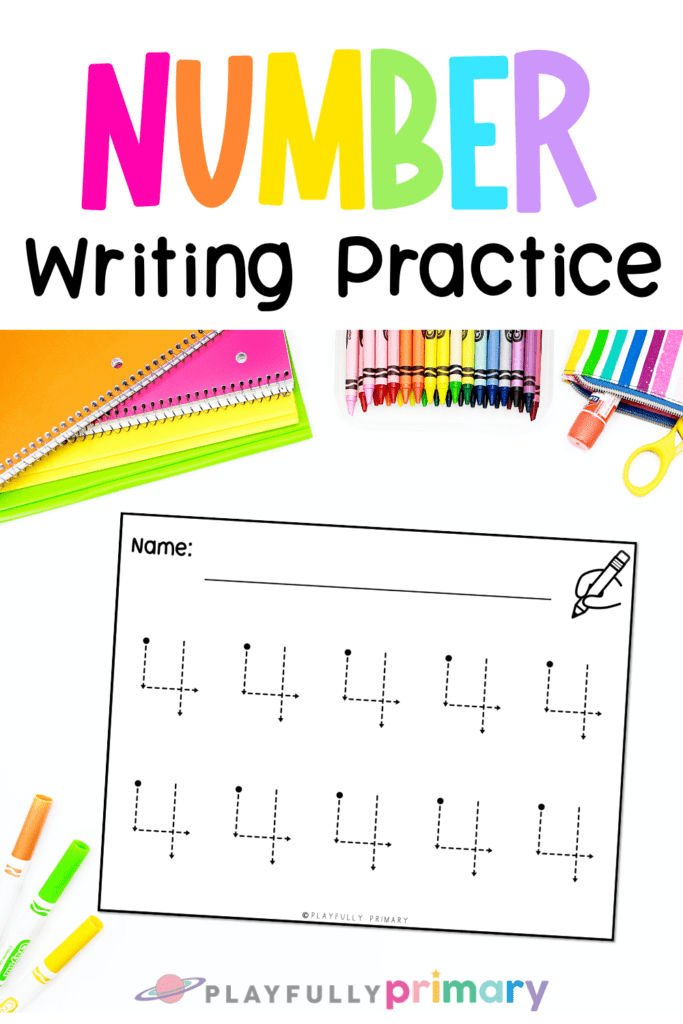 3 Easy Print and Go Printable Tracing Worksheets Numbers Practice ...