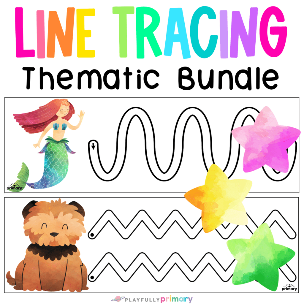 3 Easy and Fun Preschool Line Tracing Pre-Writing Strokes Activities ...